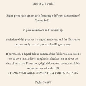 Taylor Swift | Accessories | New Taylor Swift Eras Pin Set Buttons ...